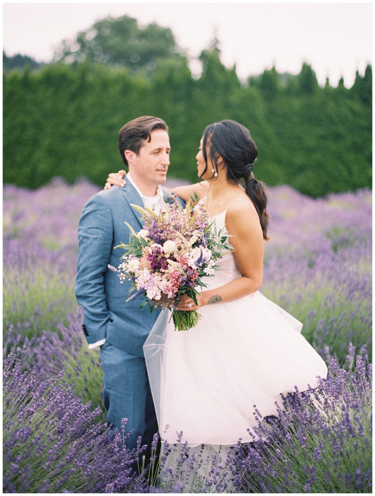 Summer Wedding At Woodinville Lavender Farm In Seattle- Stella And Jim ...